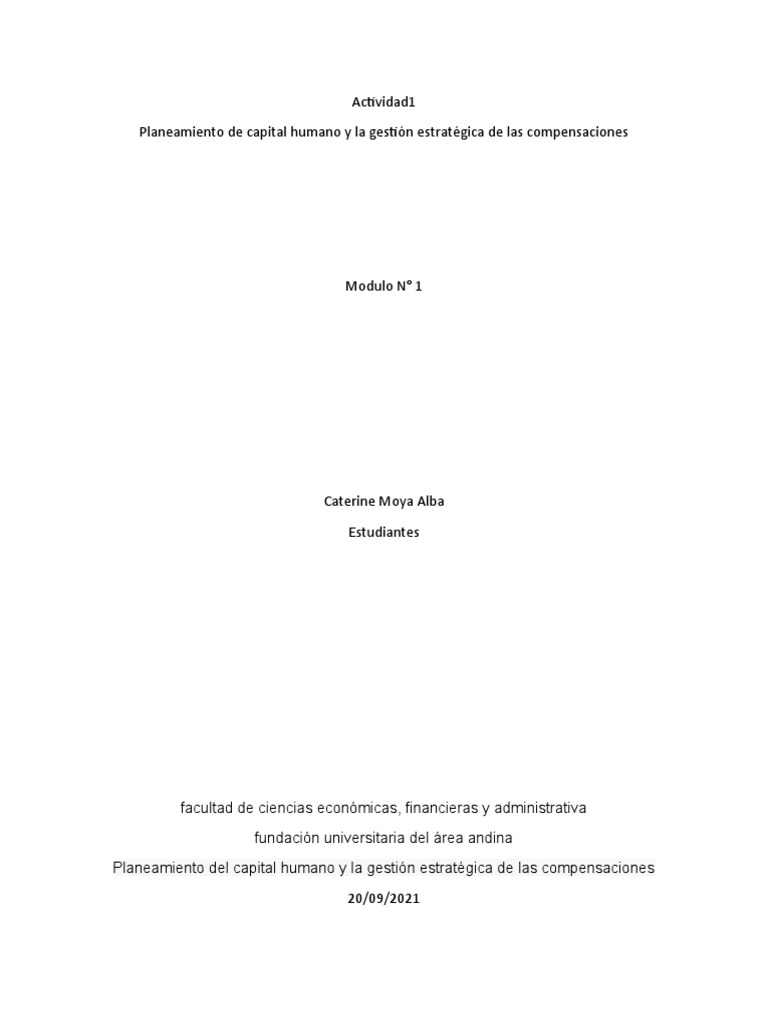 Modulo 1 Actividad 1 | Descargar gratis PDF | Gestión estratégica | Liderazgo