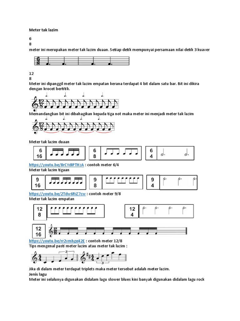 Meter Tak Lazim | PDF