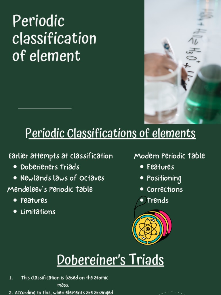 Periodic Classification of Elements | PDF | Periodic Table | Chemical ...