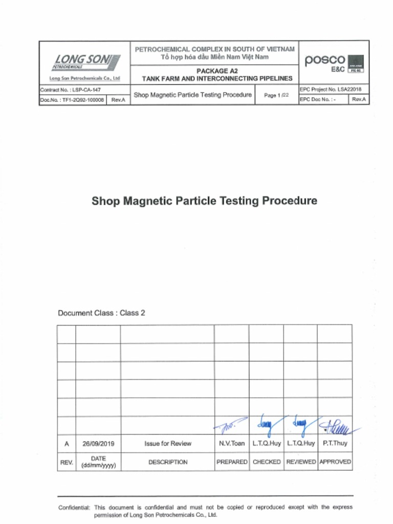 TF1 - 2Q92 - 100008 - A - Shop Magnetic Particle Testing Procedure ...