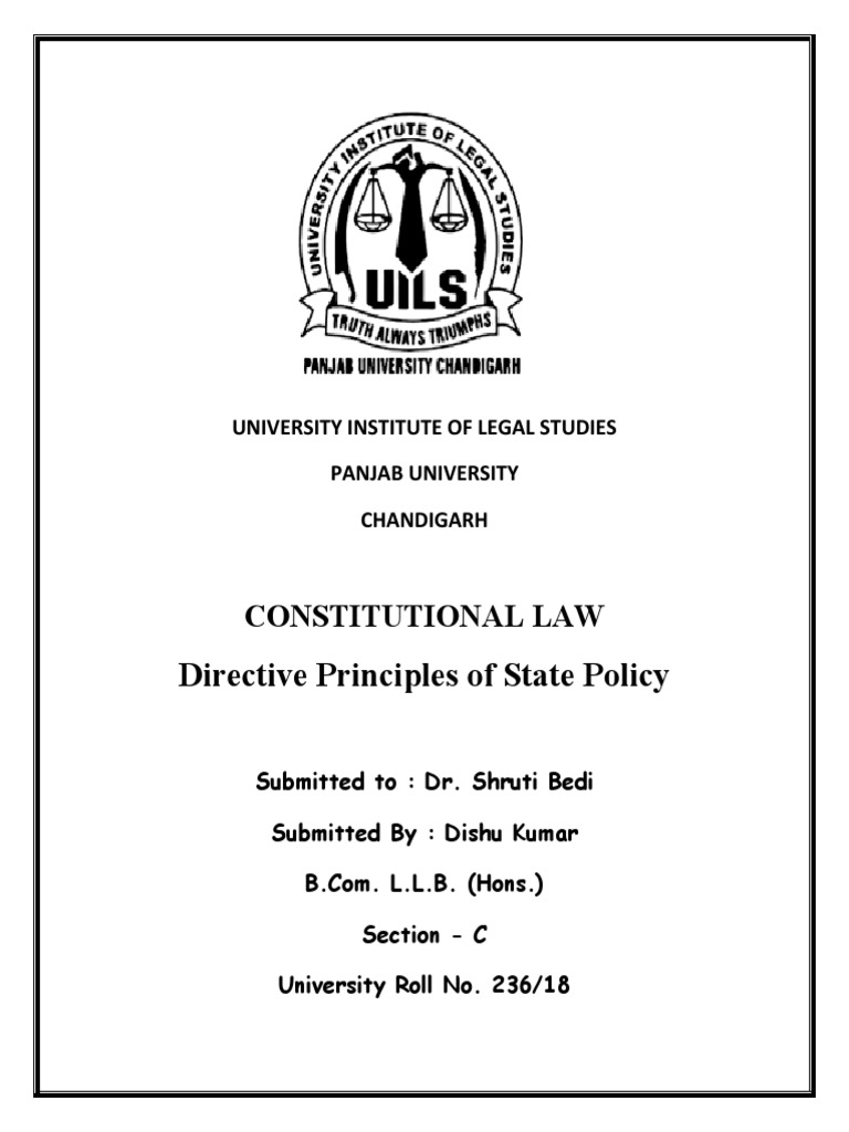 Directive Principles of State Policy | Download Free PDF | Political ...