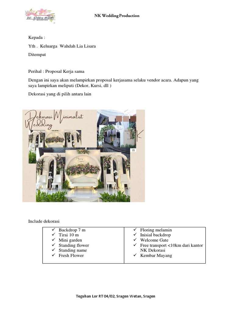 Proposal Wahdah Lia Lisara 7mei 2023 Akad | PDF | Hukum