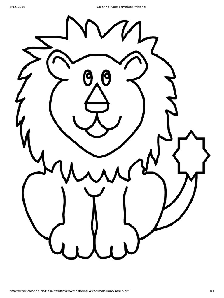 Cartoon Lion Drawing Download | PDF