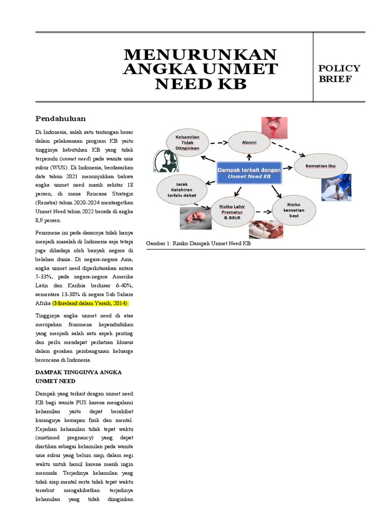 ANGKA UNMET NEED KB | PDF