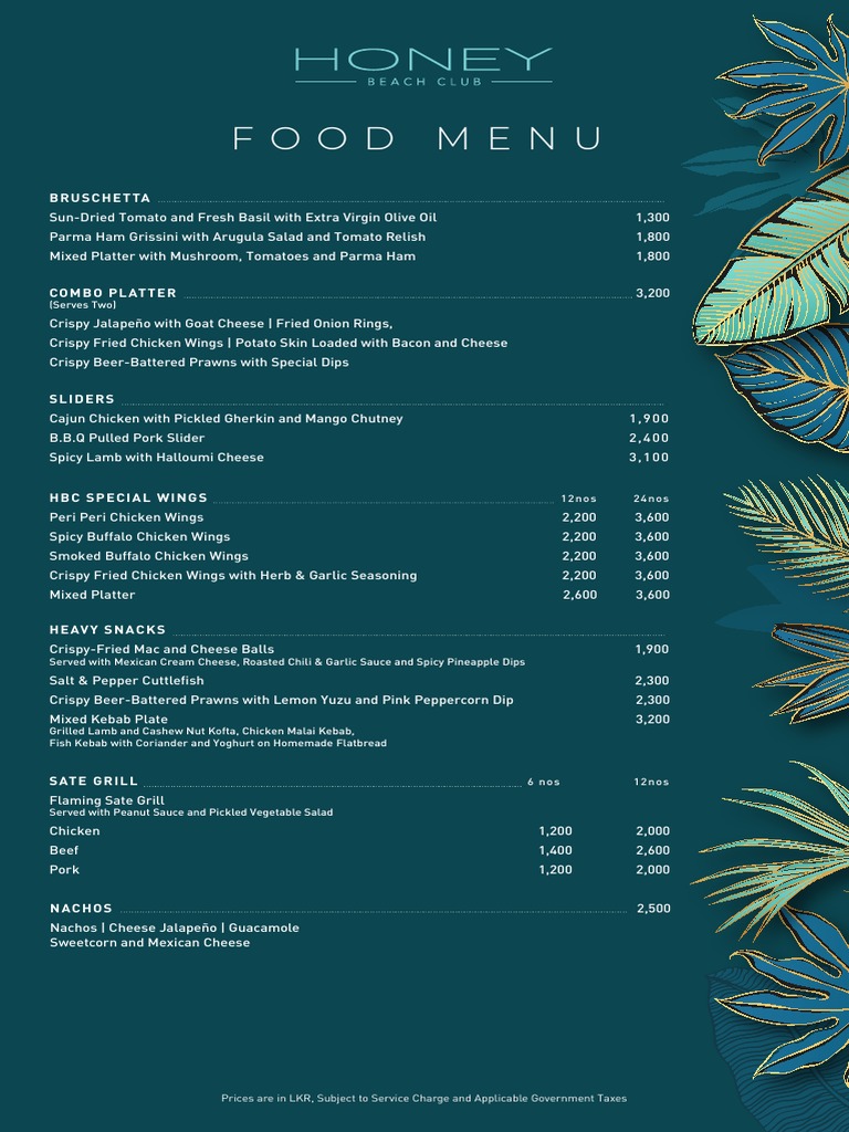 Food Menu HBC | PDF | Kebab | Asian Cuisine