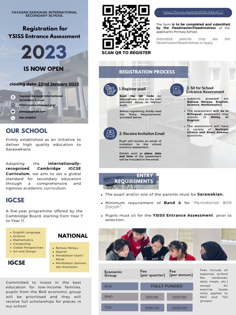 YSISS 2023 Registration & Entry Details | PDF