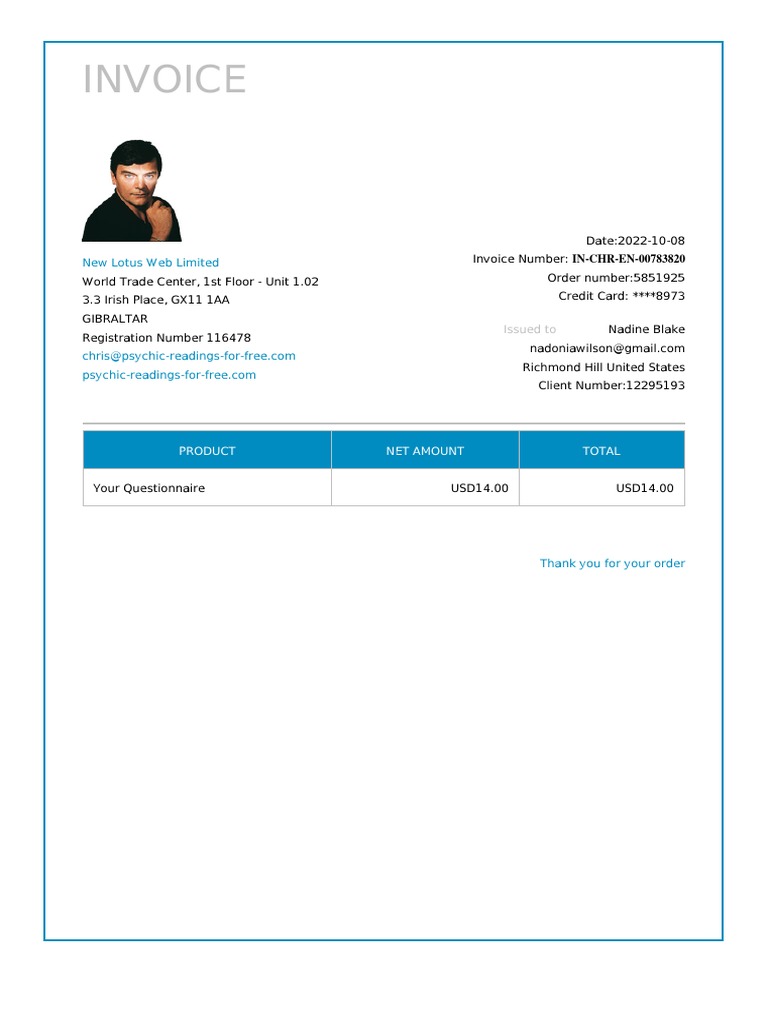 Invoice: New Lotus Web Limited | PDF