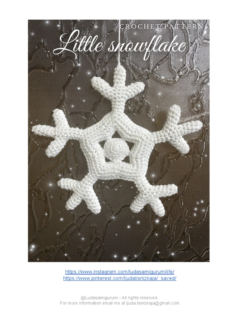 Little Snowflake Pattern | PDF | Crochet | Figured Fabrics