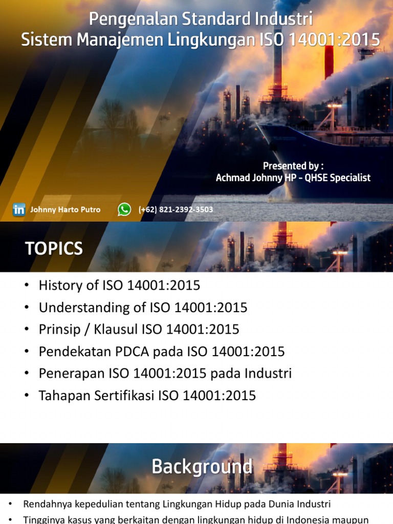 Pengenalan Standard Industri ISO 14001-2015 - 2 | PDF