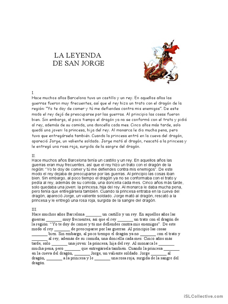 La Leyenda de San Jorge y el Dragón | PDF | Continuar