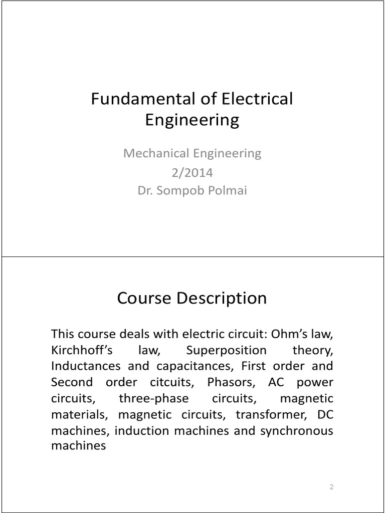 00 - Fundamental of Electrical Engineering - 01 | PDF | Hybrid Vehicle ...