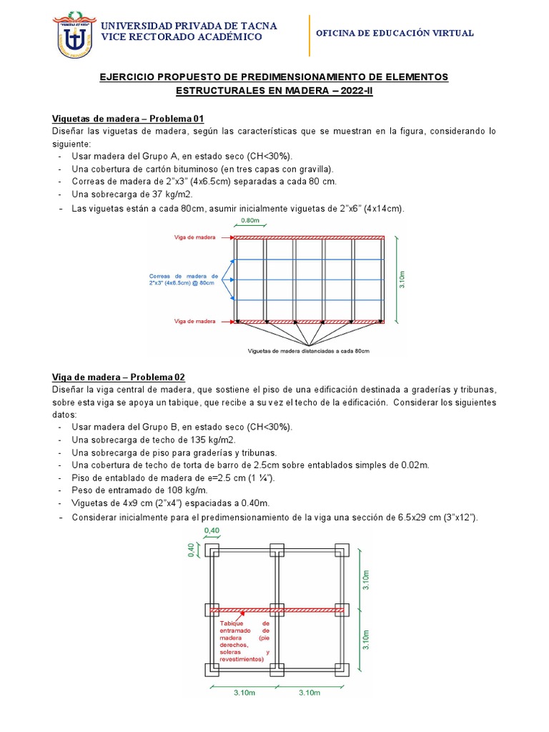 Actividad 02 - Pred. Elem. Estruc. en Madera - 2022-II | PDF | Ingeniería de Edificación ...