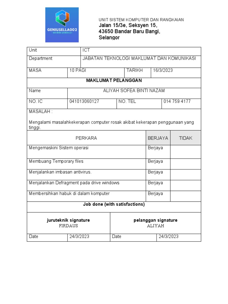 JOB ORDER - For Merge | PDF