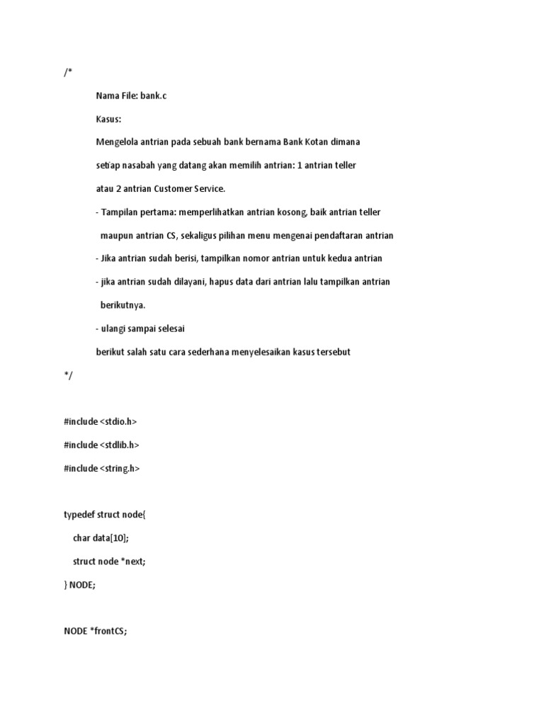 Contoh Implementasi Queue | PDF | Computer Engineering | Computer Libraries