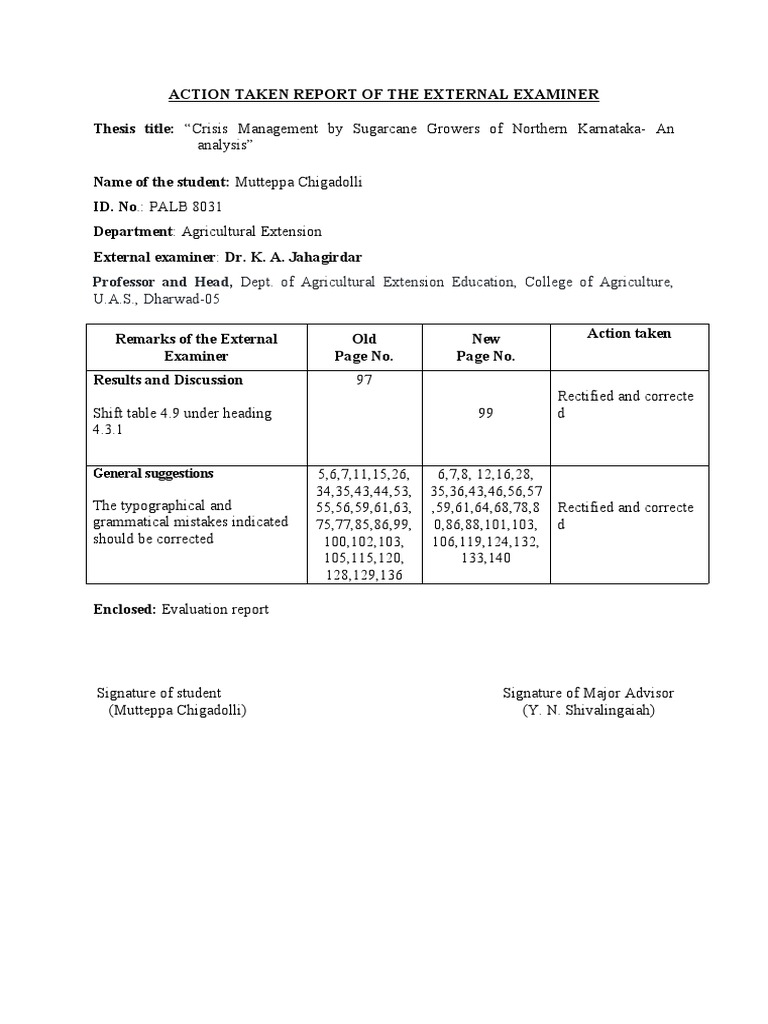 Action Taken Report Dharwad | PDF