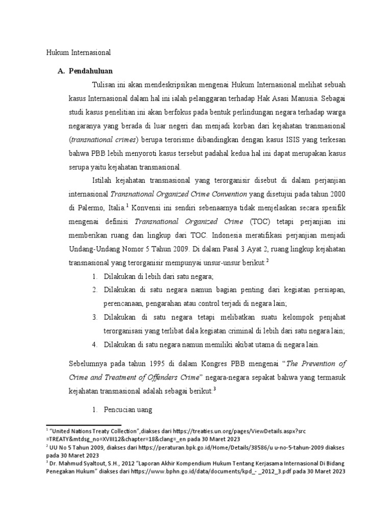 Essay - Hukum Internasional | PDF