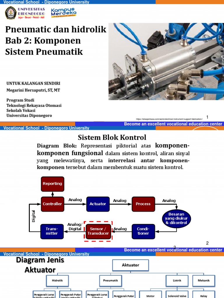 Pneumatic Dan Hidrolik Bab 2: Komponen Sistem Pneumatik | PDF