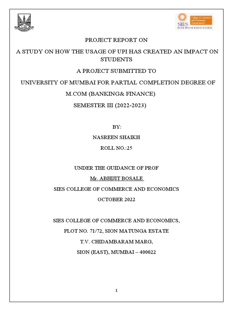 UPI's Impact on Student Transactions | PDF | Business | Art