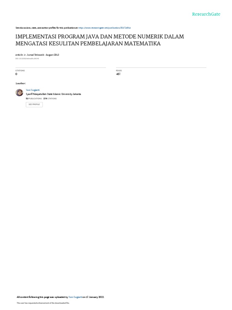 Java & Metode Numerik untuk Matematika | PDF | Komputer | Teknologi ...