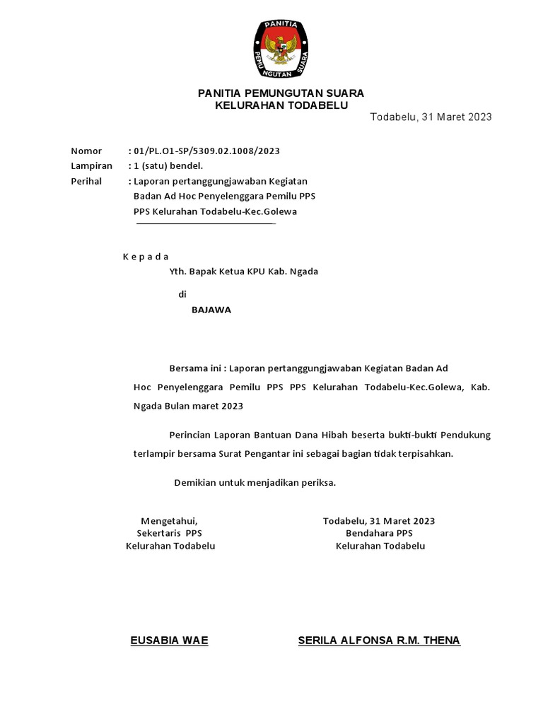 SURAT PENGANTAR | PDF