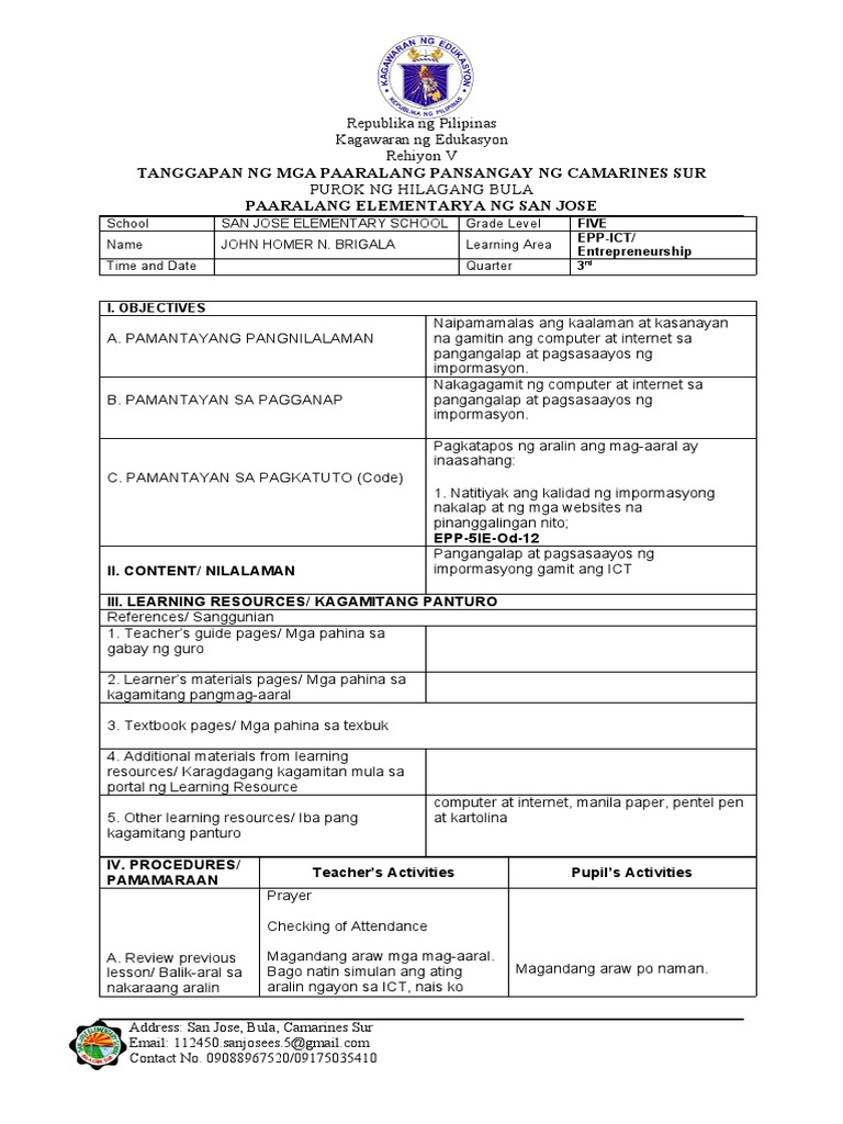 1st COT EPP ICT 3rd QTR | PDF