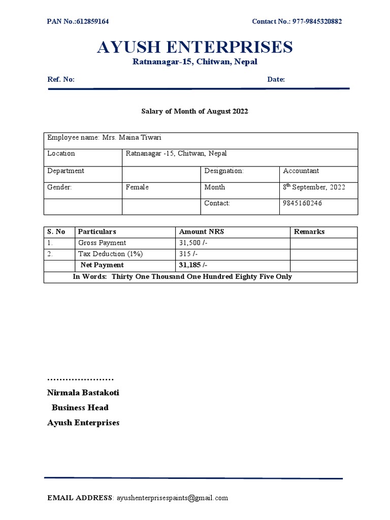 Ayush Enterprises | PDF