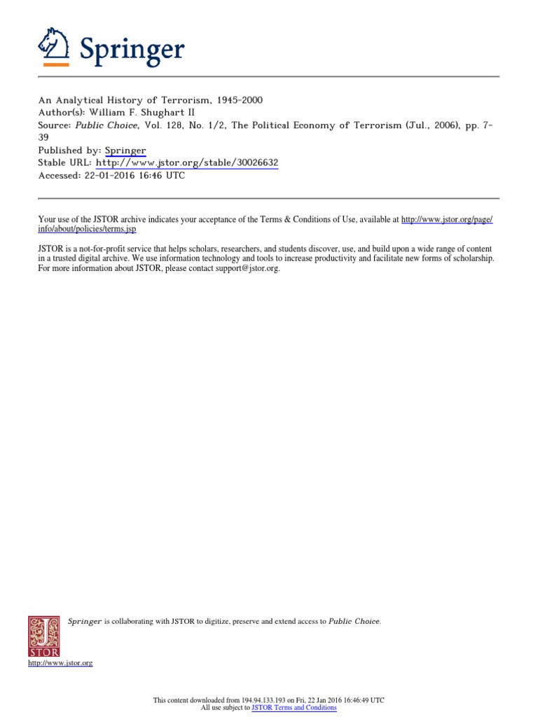 An Analytical History Of Terrorism Pdf