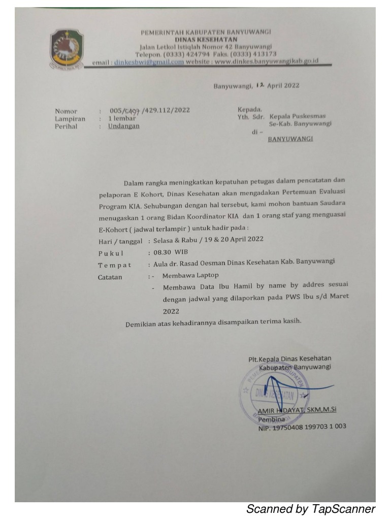 Pertemuan Evaluasi Program KIA (E - Kohort) | PDF