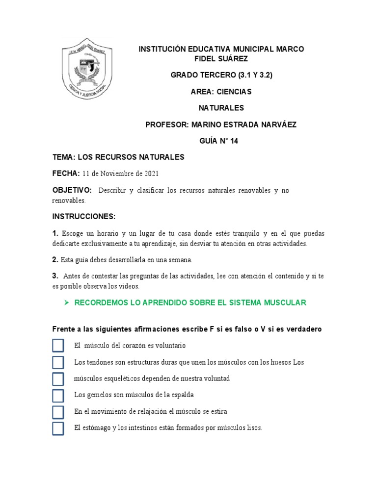 Guia #14 de Ciencias Naturales Grados 3.1 y 3.2 Ano 2021 | PDF ... Guia #14 de Ciencias Naturales Grados 3.1 y 3.2 Ano 2021 | PDF ...