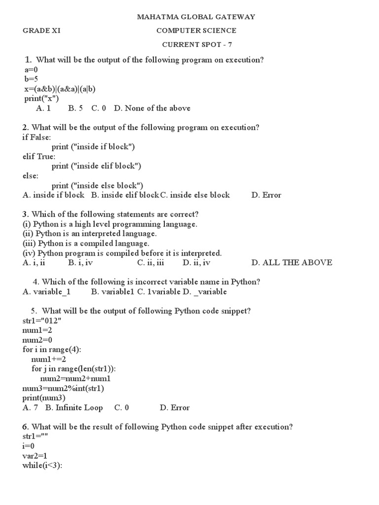 Current Spot 7 | PDF | Programming Paradigms | Mathematical Logic