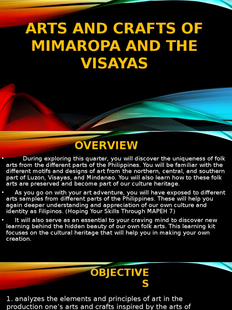 Arts and Crafts of Mimaropa and The Visayas7 Q2 Week 4 1 | PDF | Pottery