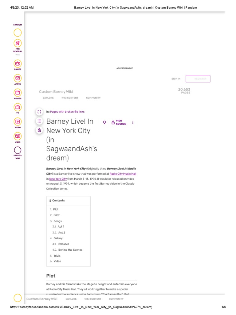 Barney Live! in New York City (In SagwaandAsh's Dream) - Custom Barney ...