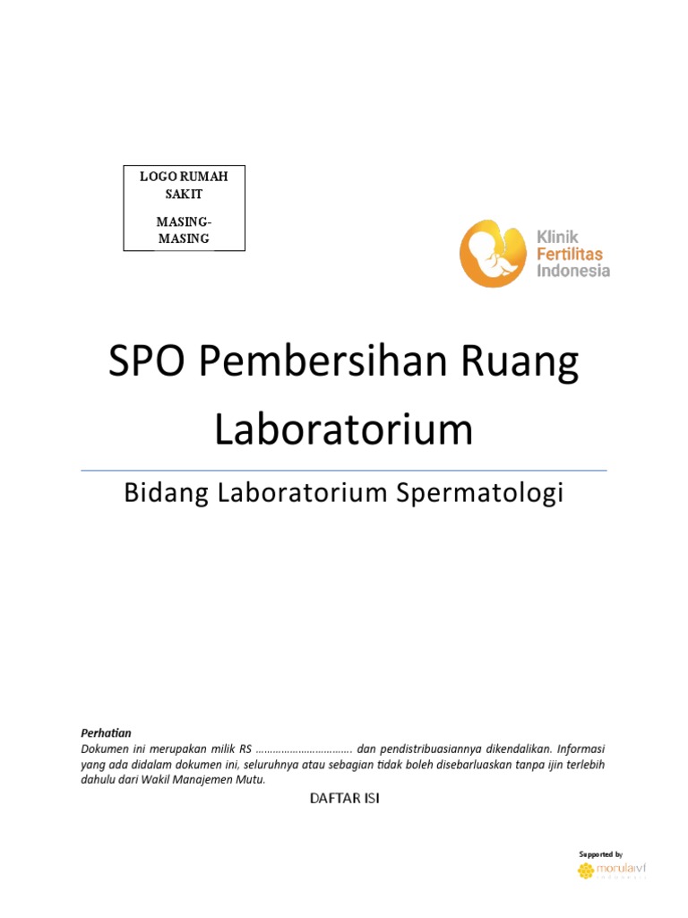 DRAF - 003 SPO - Pembersihan Ruang Lab | PDF