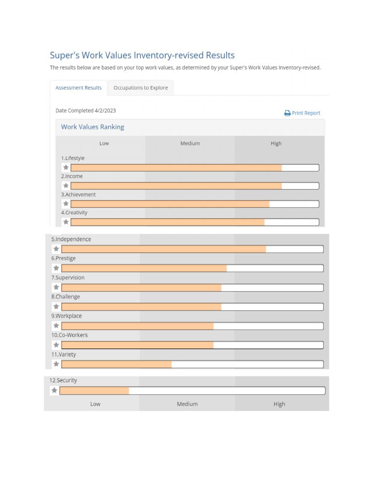 Ogl 482 Supers Work Values | PDF