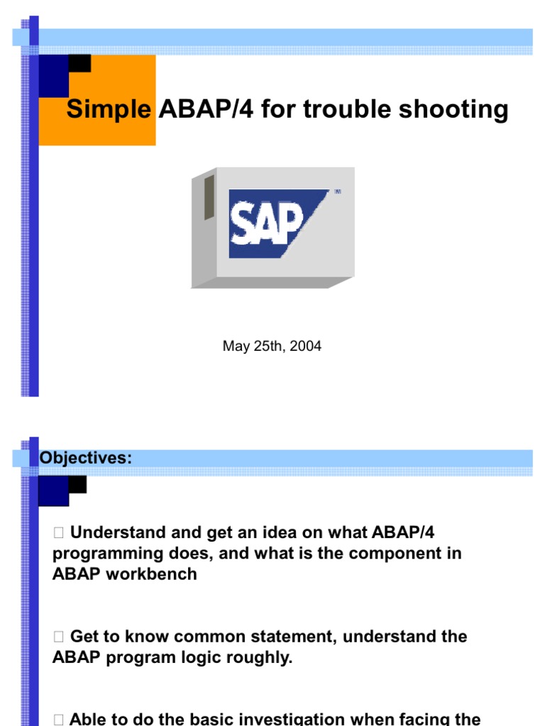 Abap Training Pdf Subroutine Control Flow