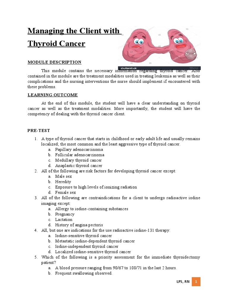 Thyroid Cancer | PDF | Cancer | Radiation Therapy