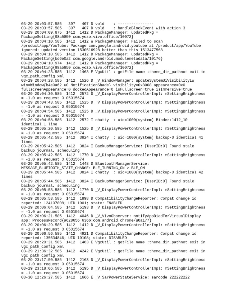 Log | PDF | Android (Operating System) | Information Technology Management