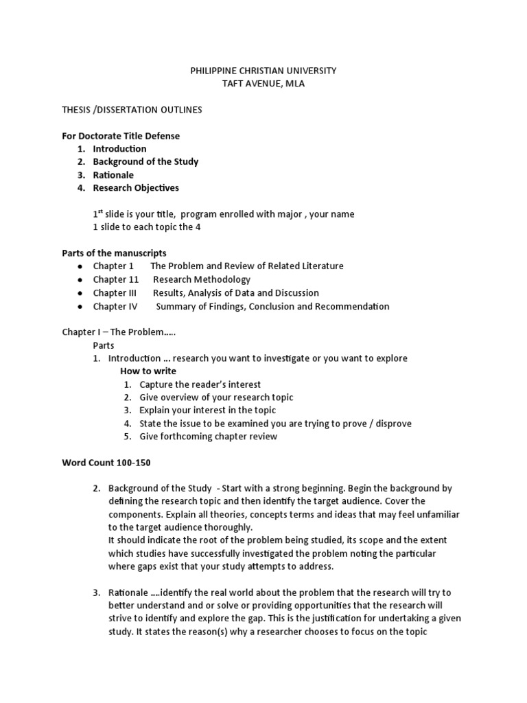 Thesis Dissertation Outlines | PDF | Theory | Cognitive Science