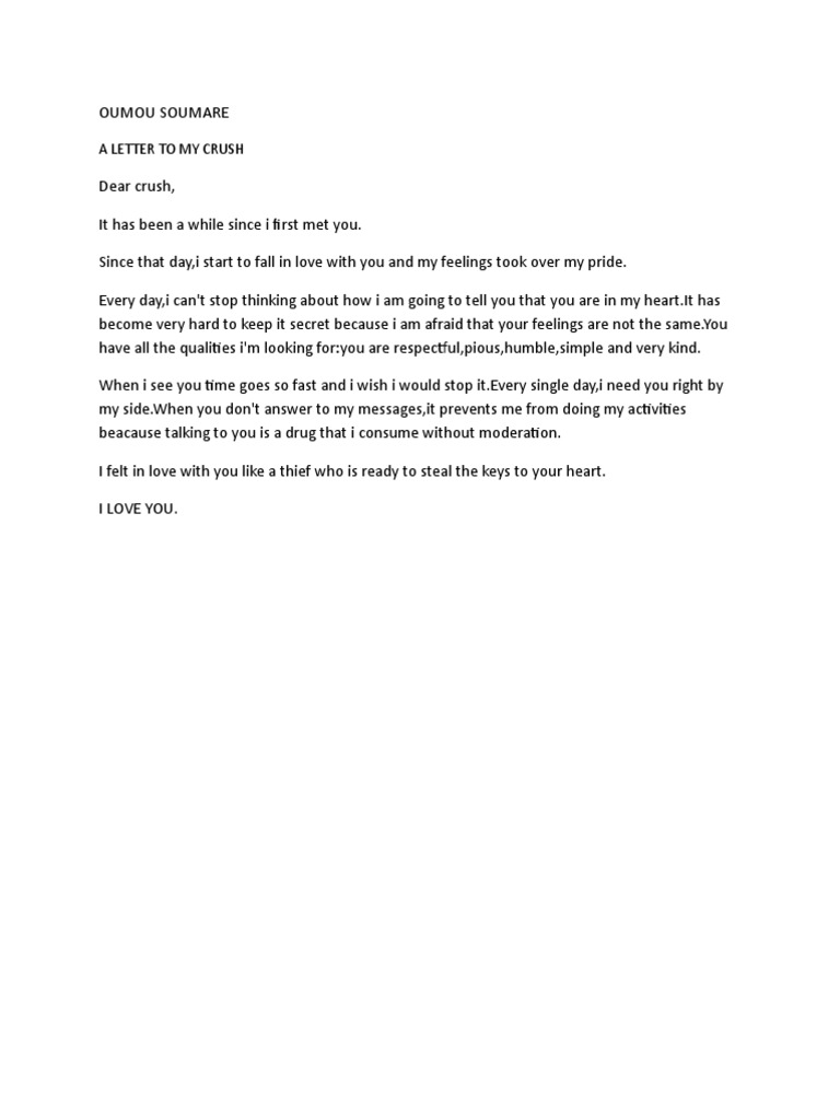 Confession to My Crush | PDF | Self-Improvement | Poetry