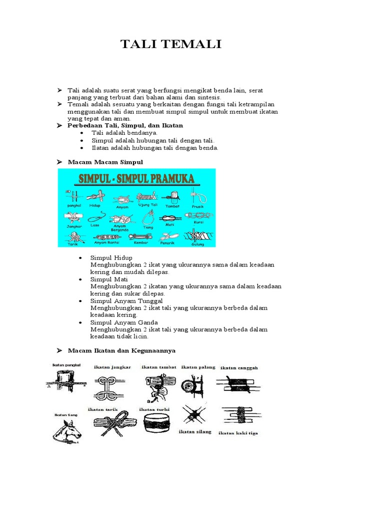 Materi Tali Temali | PDF