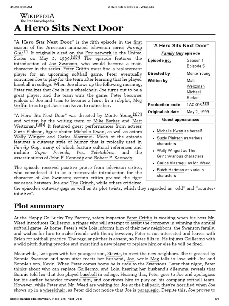 A Hero Sits Next Door | PDF | American Television Episodes | Television ...