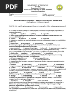 Summative Test Sa Pagbasa at Pagsusuri Sa Ibat Ibang Teksto 50 Items | PDF