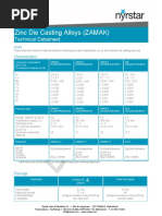 Zamak 5 Alloy Properties and Composition | PDF | Strength Of Materials ...