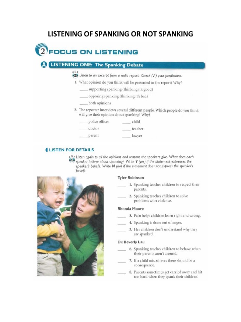 Listening of Spanking or Not Spanking | PDF