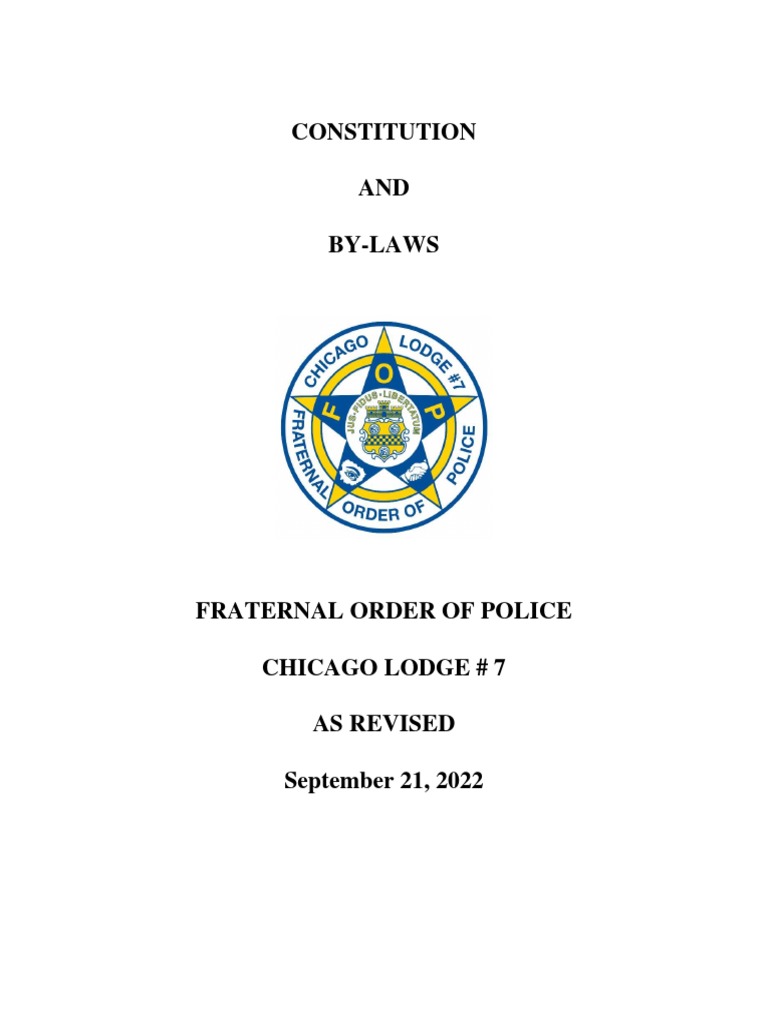 Constitution and by Laws of The Fop | PDF | Board Of Directors | Elections