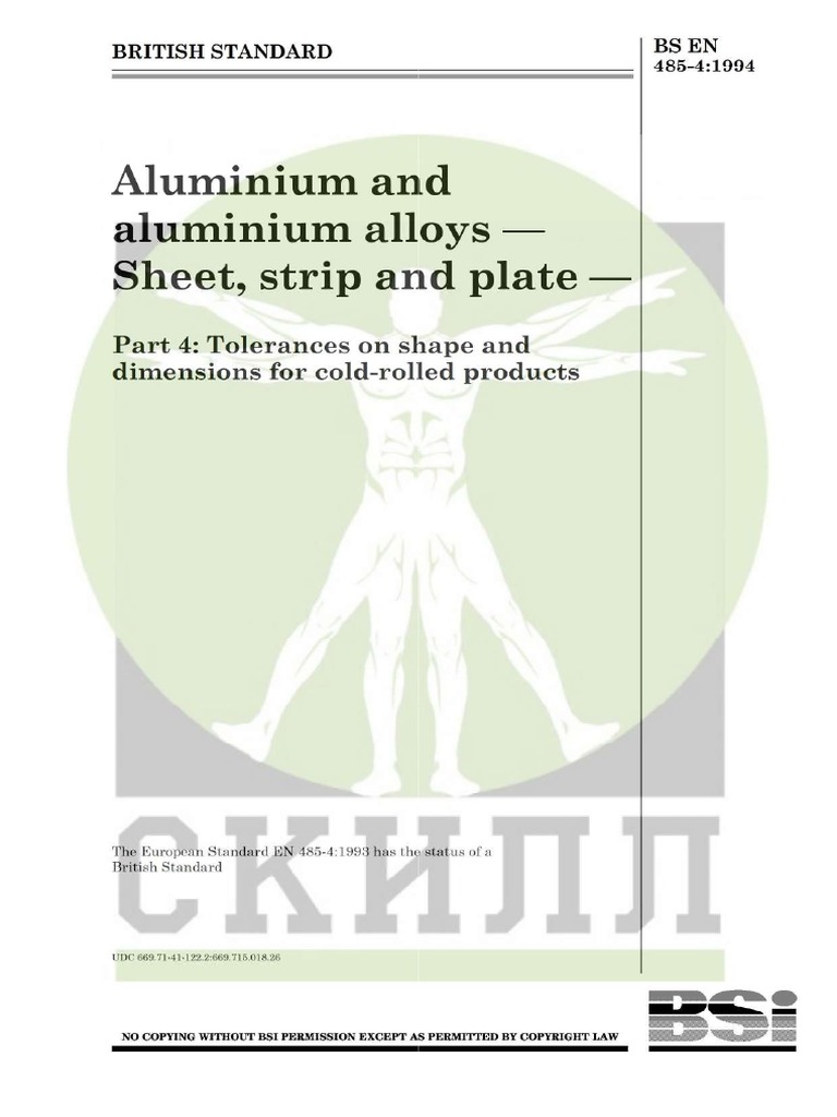 BS en 485-4 - 1994 | PDF