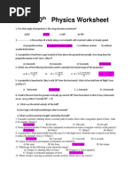 Remedial Physics Exercises | PDF | Acceleration | Velocity