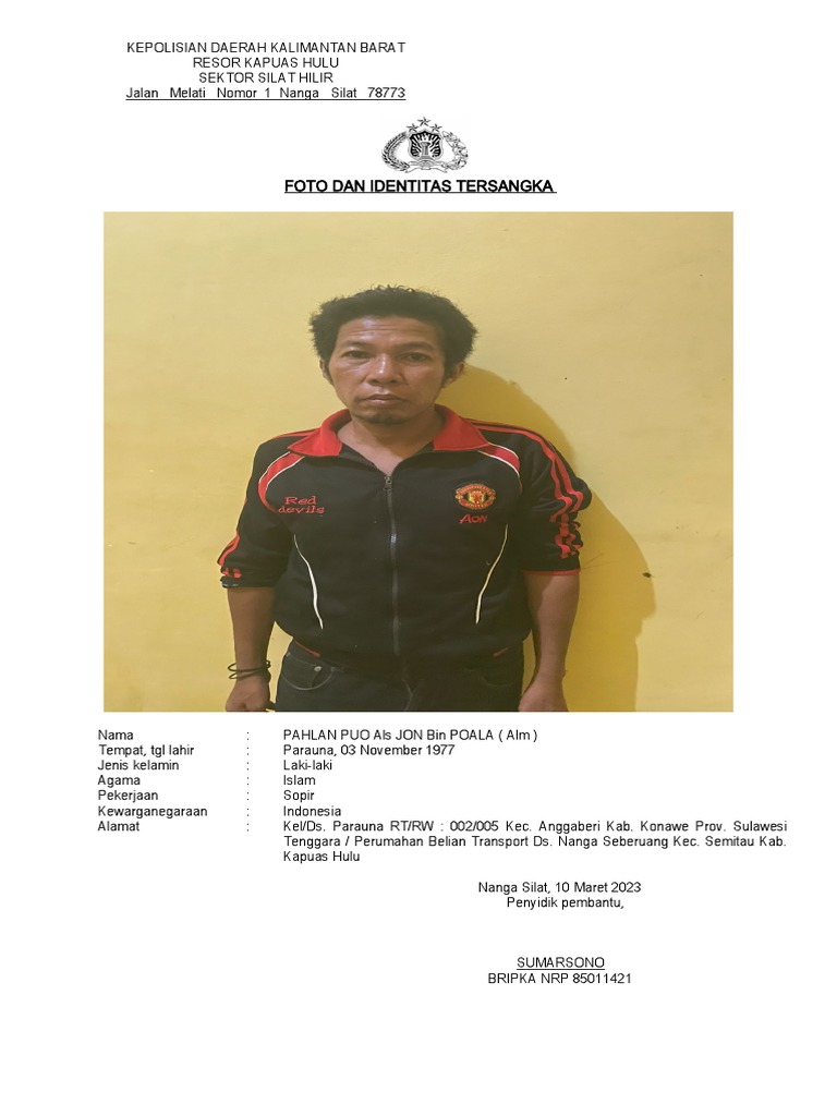 Foto & Identitas TSK, Foto BB | PDF