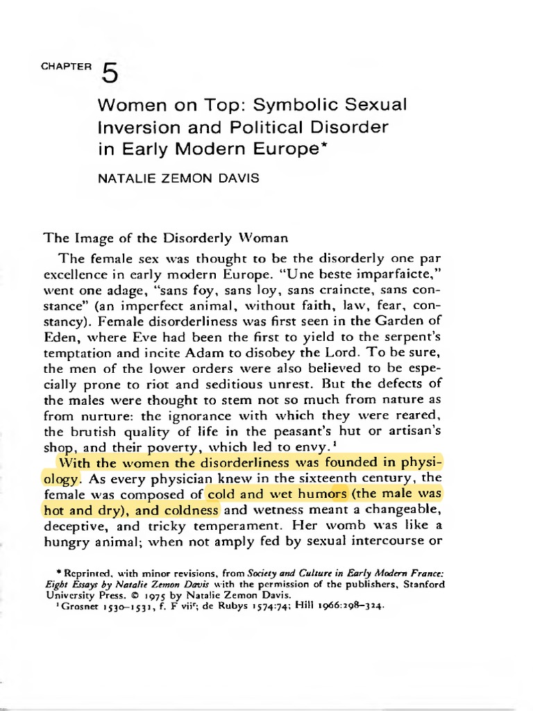 Women and Political Disorder in Early: On Top: Symbolic Sexual ...