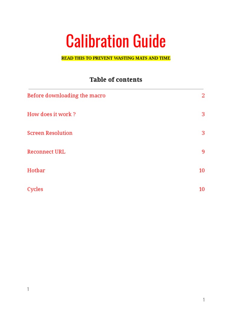 Calibration Guide v.0.0.2 | Download Free PDF | Software | Computing